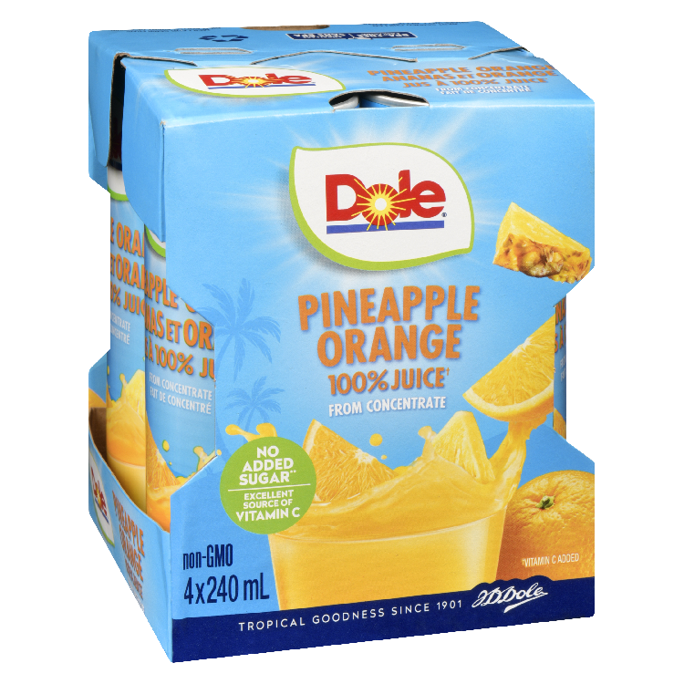 Dole Pineapple Orange Juice 240ml (4 Pack) – Stockup Market