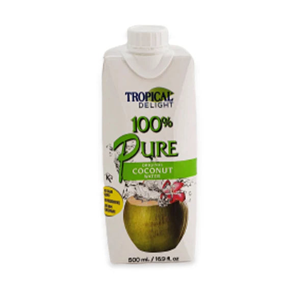 Tropical Delight 100% Pure Coconut Water 500ml (12 Pack) – Stockup Market