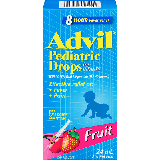 Advil Pediatric Drops for Infants Fruit 8hr Fever Relief 24ml - 4ct ...