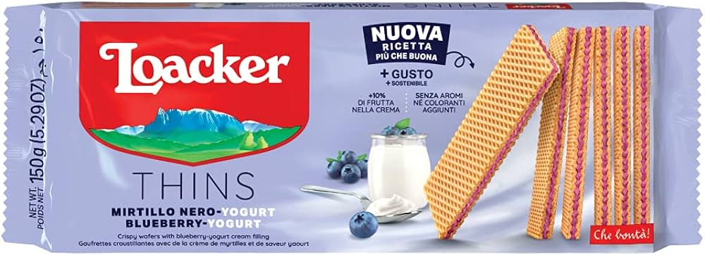 Loacker Thins Wafers Blueberry Yogurt 150g - Case of 18 – Stockup Market