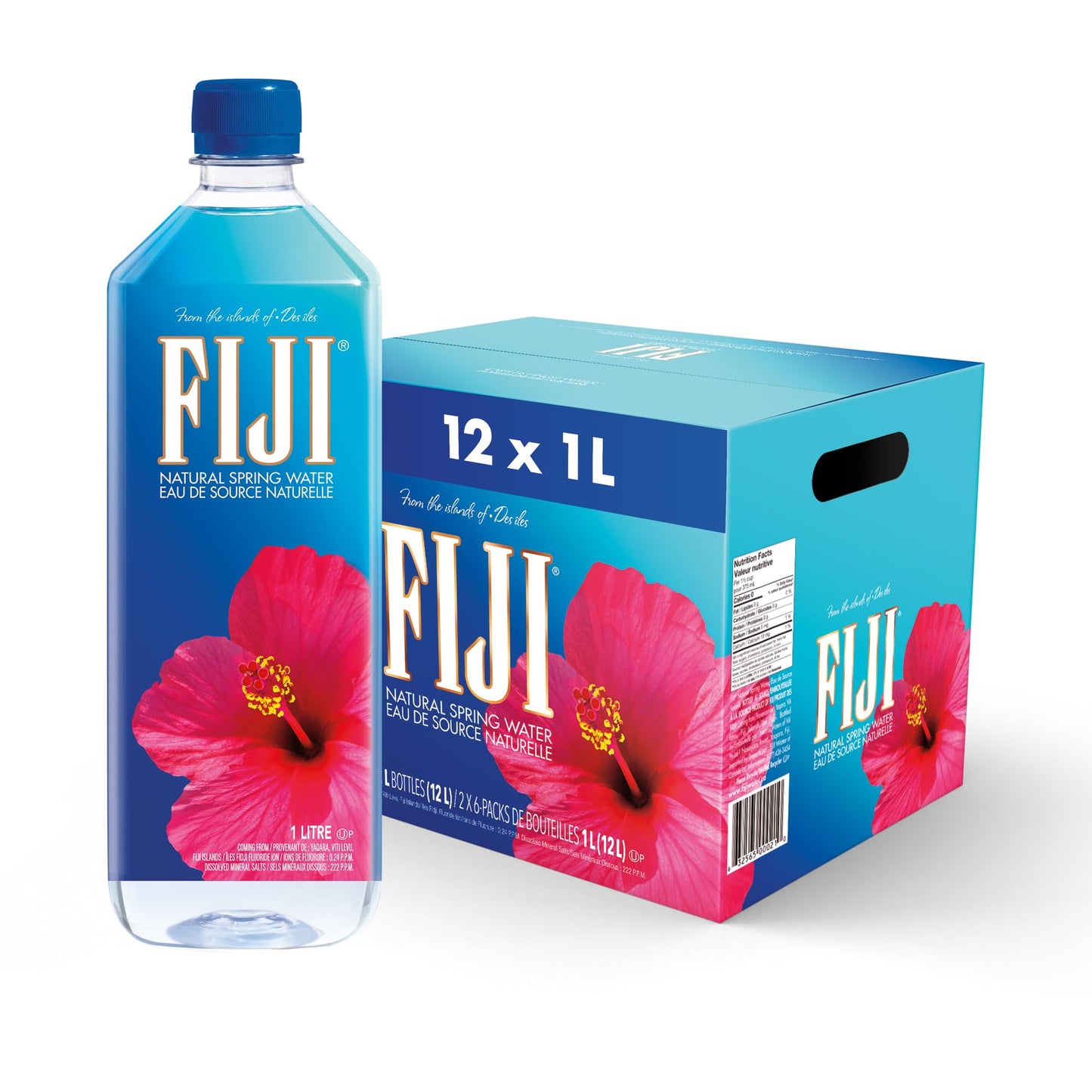 FIJI Natural Spring Water 1L (12 pack) – Stockup Market