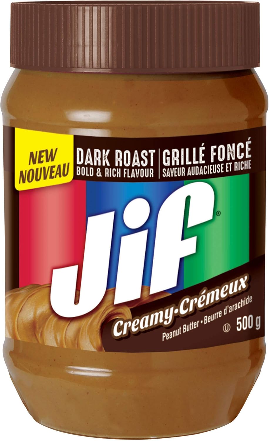 Jif Dark Roast Creamy Peanut Butter Spread 500g - Case of 12 – Stockup ...