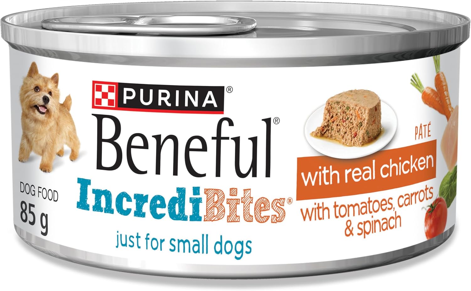 Purina Beneful IncrediBites with Real Chicken Pâté Dog Food 85g - Case ...