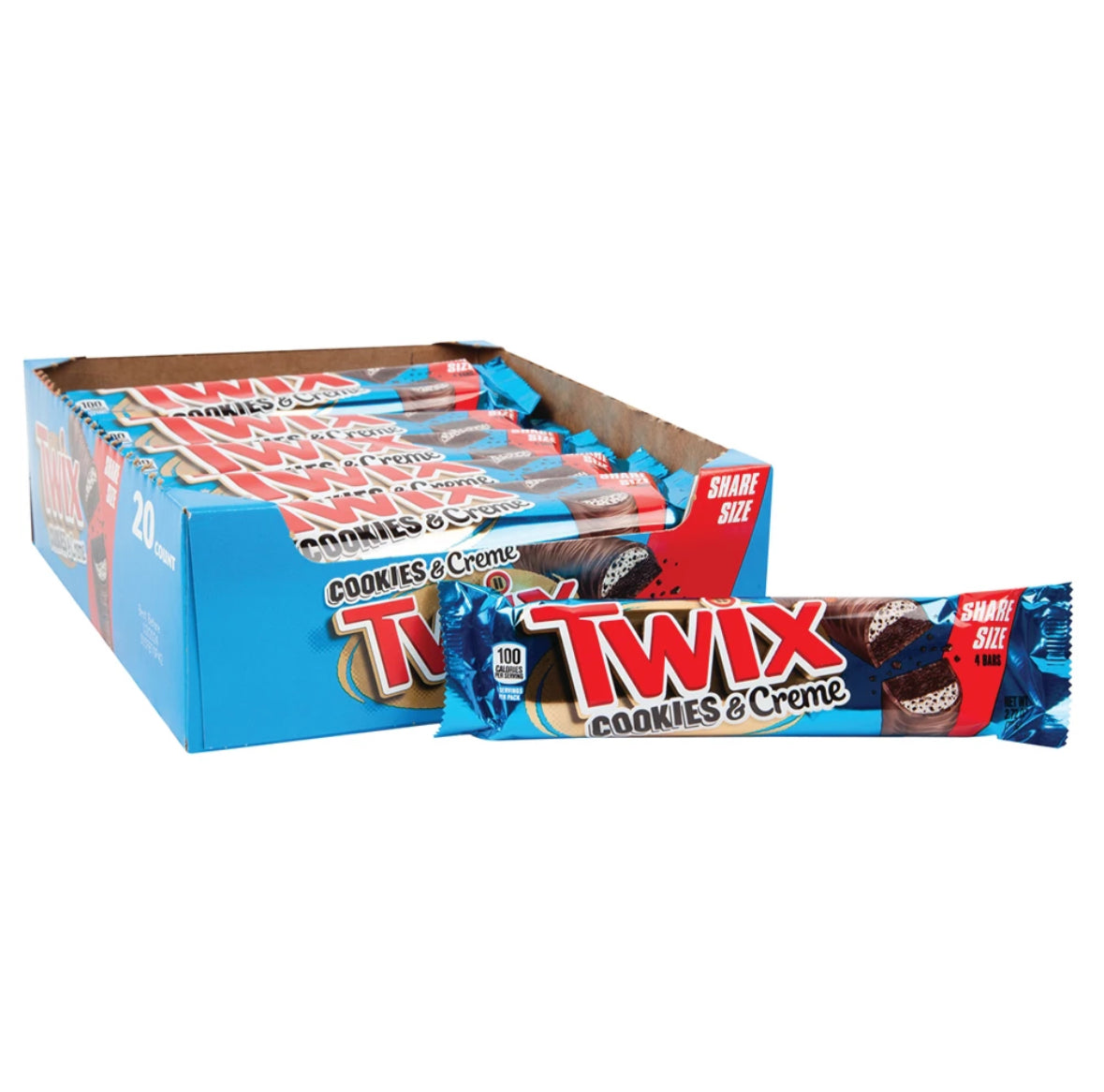Twix Cookies & Creme Share Size Bars 2.72oz - Case of 20 – Stockup Market