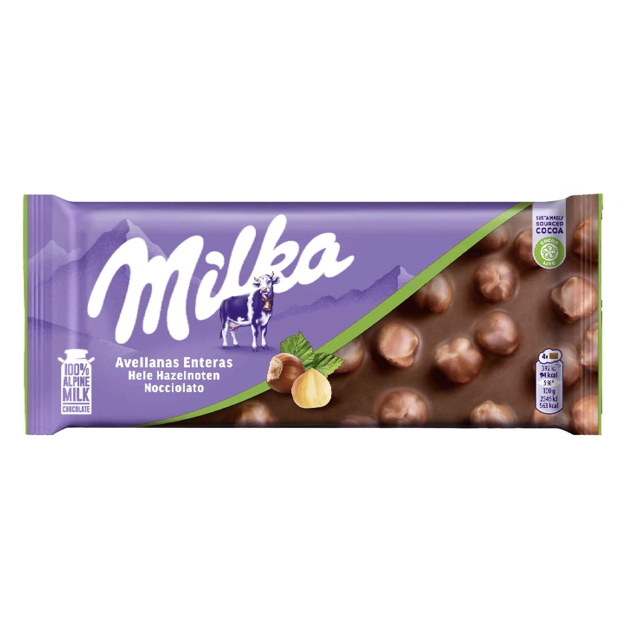 Milka Whole Hazelnut Bar 95g - Case of 17 (EU) – Stockup Market