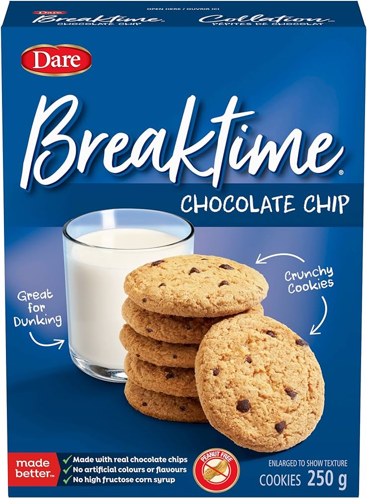 Dare Breaktime Chocolate Chip Cookies 250g - Case of 12 – Stockup Market