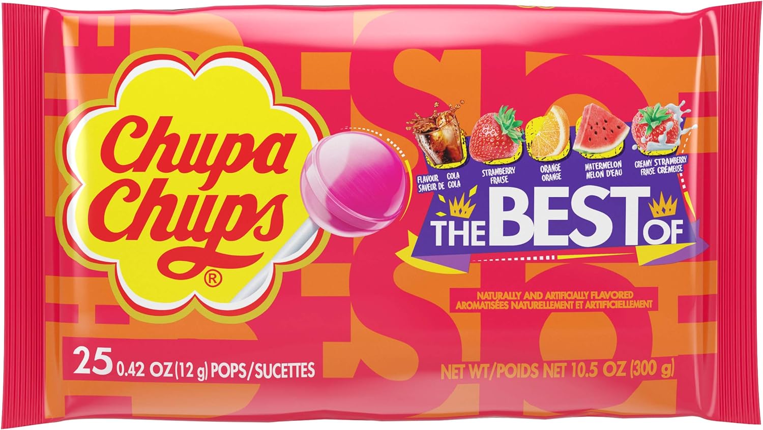 Chupa Chups The Best of Lollipops 300g 25ct - Case of 12 – Stockup Market