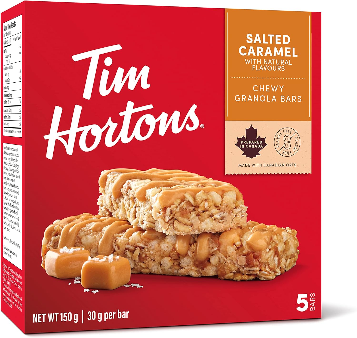 Tim Hortons Salted Caramel Bars (5 Bars) 150g - Case of 12 – Stockup Market