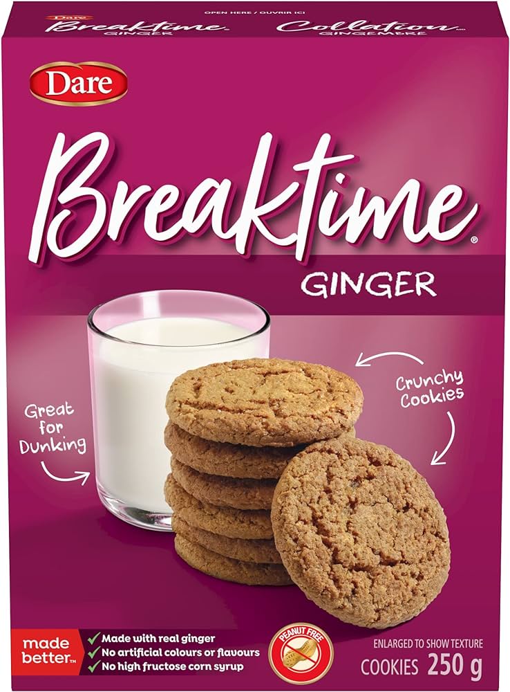 Dare Breaktime Ginger Cookies 250g - Case of 12 – Stockup Market