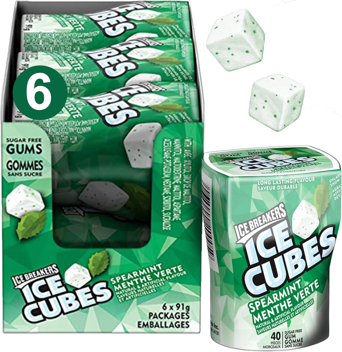 Ice Breakers Ice Cubes Spearmint 40pcs - 6ct – Stockup Market