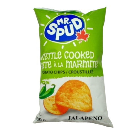 Mr. Spud Kettle Cooked Jalapeno Chips 130g - Case of 16 – Stockup Market