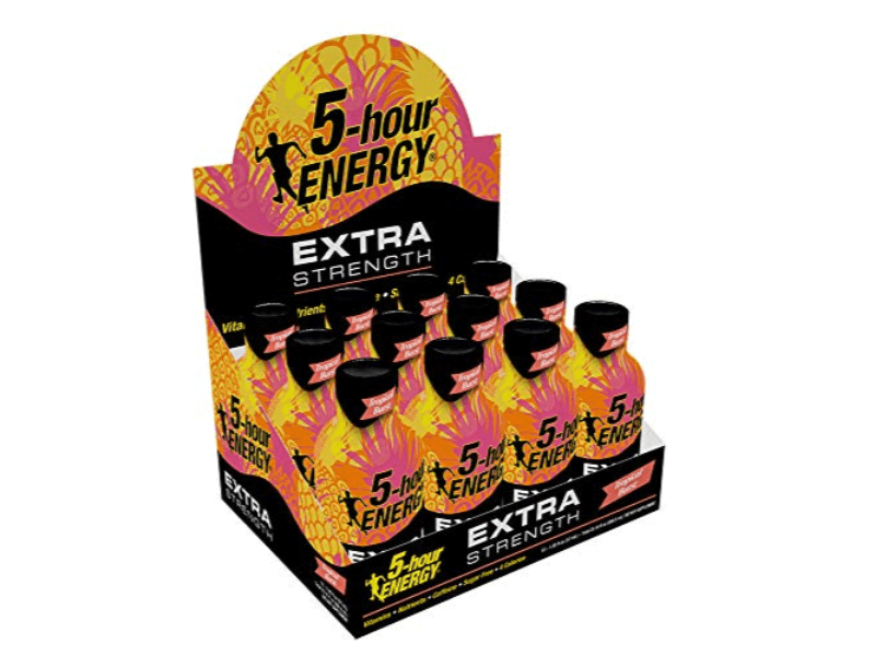 5 Hour Energy Drink Extra Strength Tropical Burst 57ml (12 Pack ...