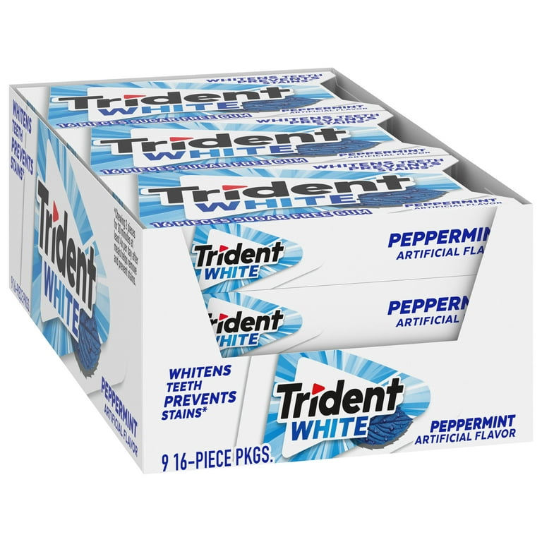 Trident White Peppermint 16pc - (Box of 9) – Stockup Market