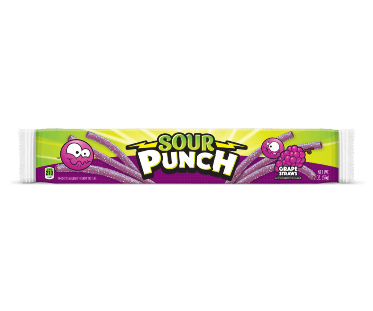 Sour Punch Grape Straws Candy (Case of 24) – Stockup Market